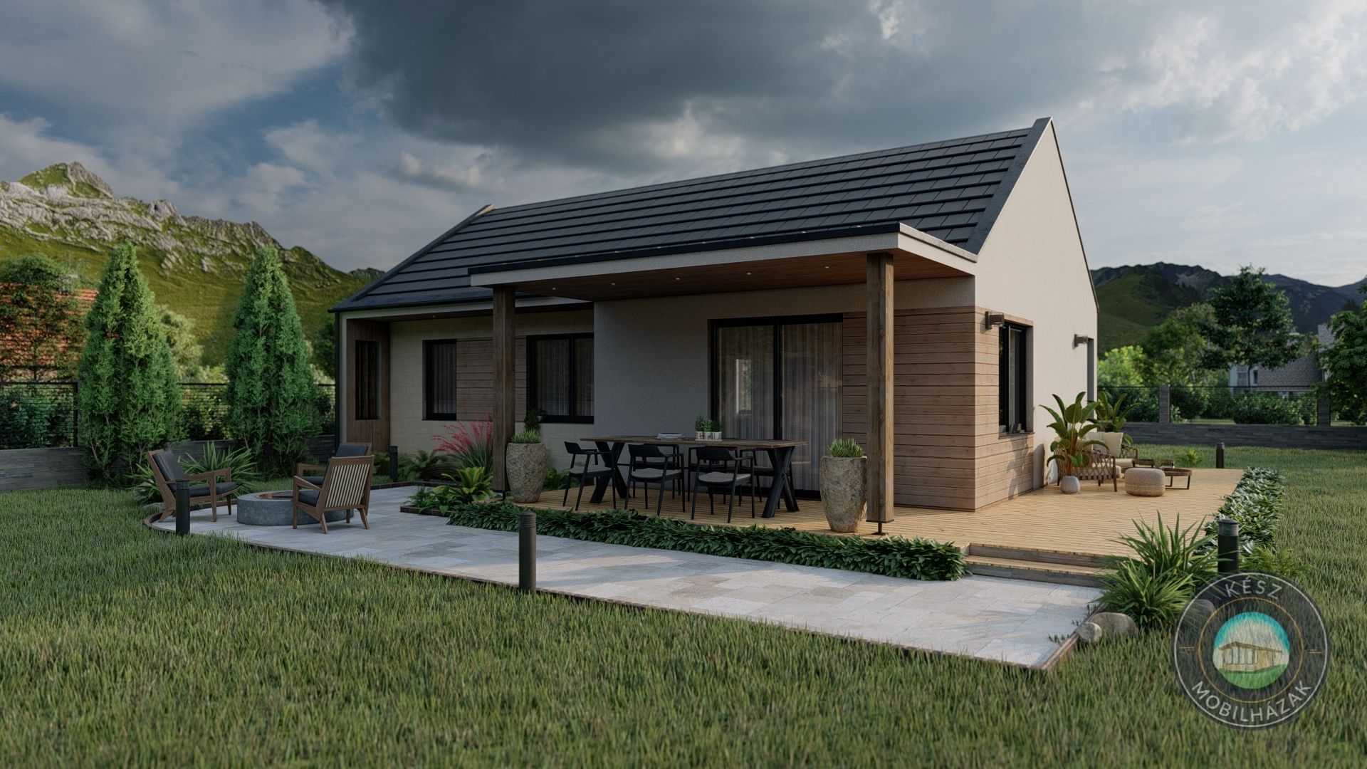 SYDNEY 83 M²-ES CSALÁDI HÁZ TÍPUSTERV – keszmobilhazak.hu